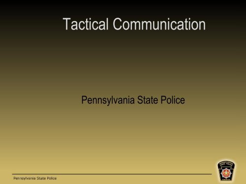 Tactical Communication