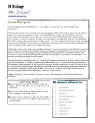 IB Biology Lab Report Template