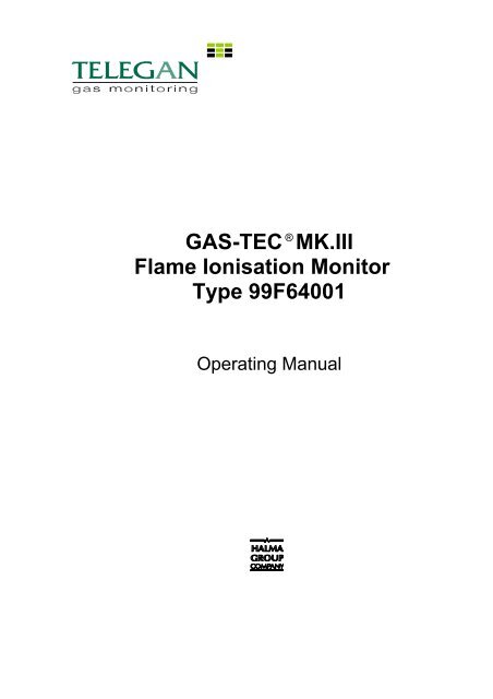 GAS-TEC MK.III Flame Ionisation Monitor Type 99F64001