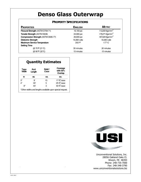 Denso Glass Outerwrap PRO