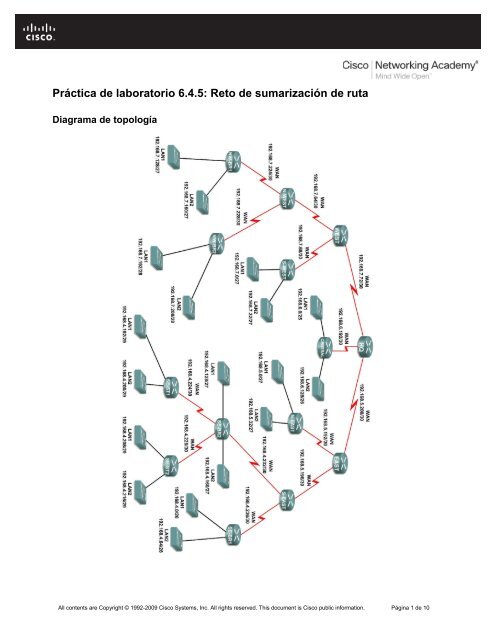 Práctica de laboratorio 6.4.5 Reto de sumarización de ruta