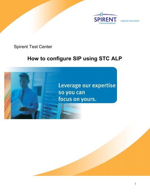 How to configure SIP using STC ALP
