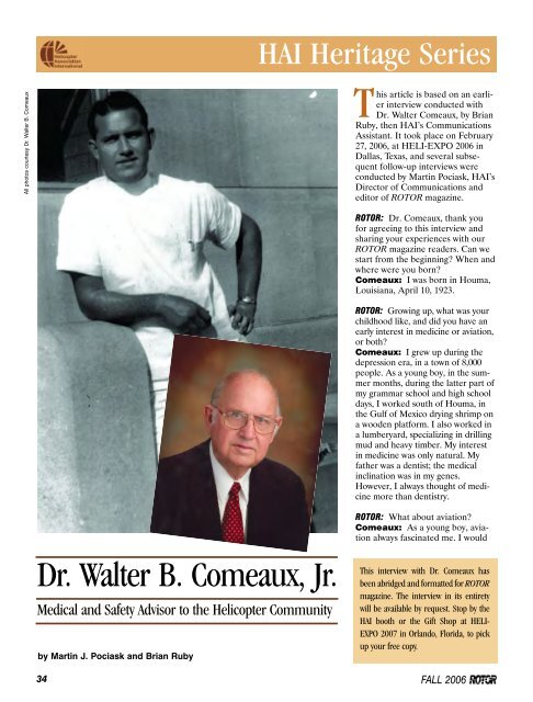 Dr Walter B Comeaux Jr