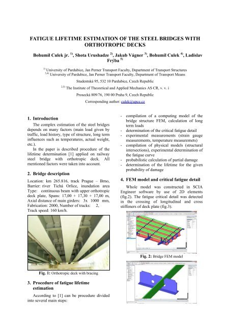 FATIGUE LIFETIME ESTIMATION OF THE STEEL BRIDGES WITH ORTHOTROPIC DECKS