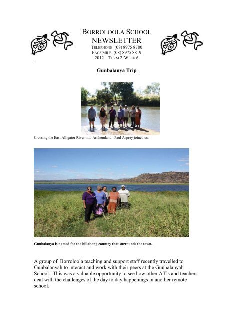 BORROLOOLA SCHOOL NEWSLETTER