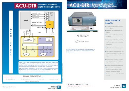 ACU-DTR Antenna Control Unit - Zodiac Data System