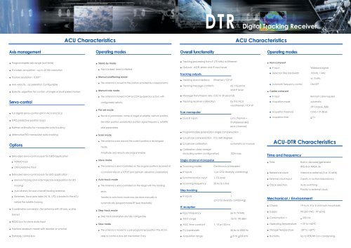 ACU-DTR Antenna Control Unit - Zodiac Data System