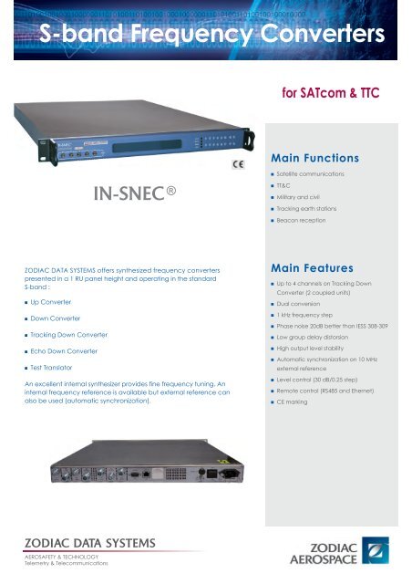 S-band Frequency Converters - Zodiac Data System