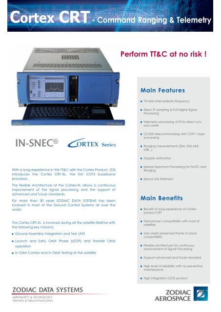 Cortex CRT- Command Ranging & Telemetry - Zodiac Data System