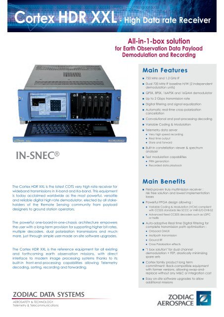 Cortex HDR XXL- High Data rate Receiver - Zodiac Data System