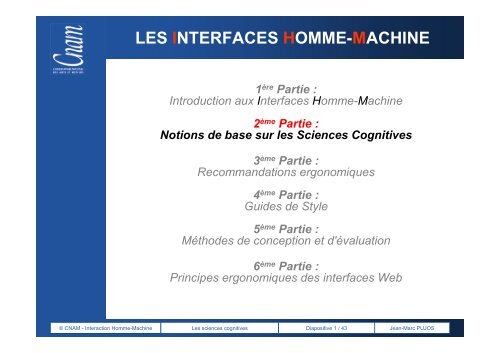 LES INTERFACES HOMME-MACHINE