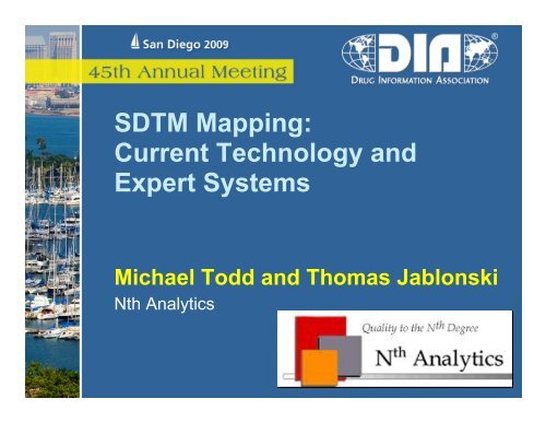 SDTM Mapping Current Technology and Expert Systems