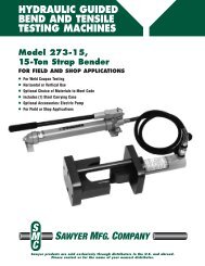 HYDRAULIC GUIDED BEND AND TENSILE TESTING MACHINES