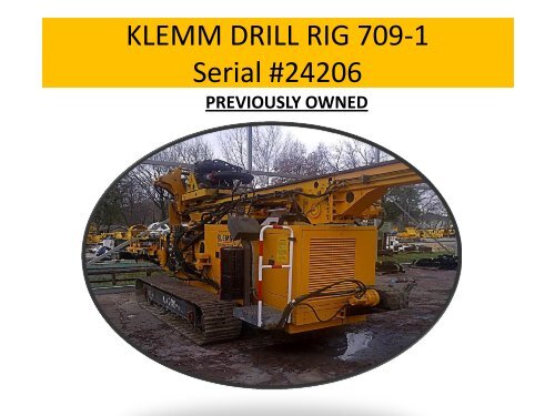KLEMM DRILL RIG 709-1 Serial #24206