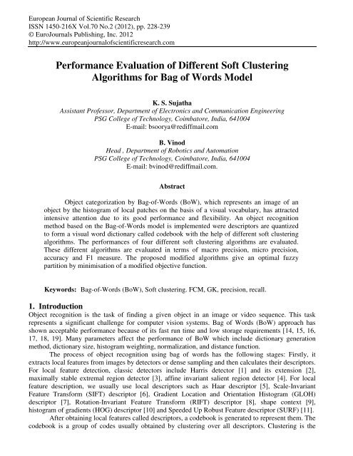 Performance Evaluation Of Different Soft Clustering Algorithms For
