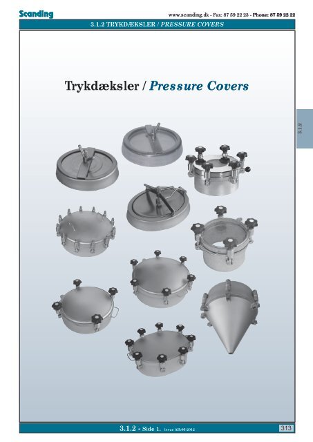 Trykdæksler / Pressure Covers