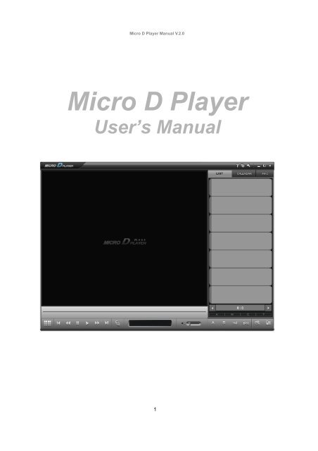 Micro D Player