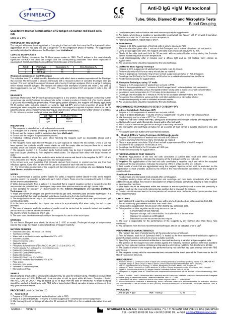 Anti-D IgG +IgM Monoclonal