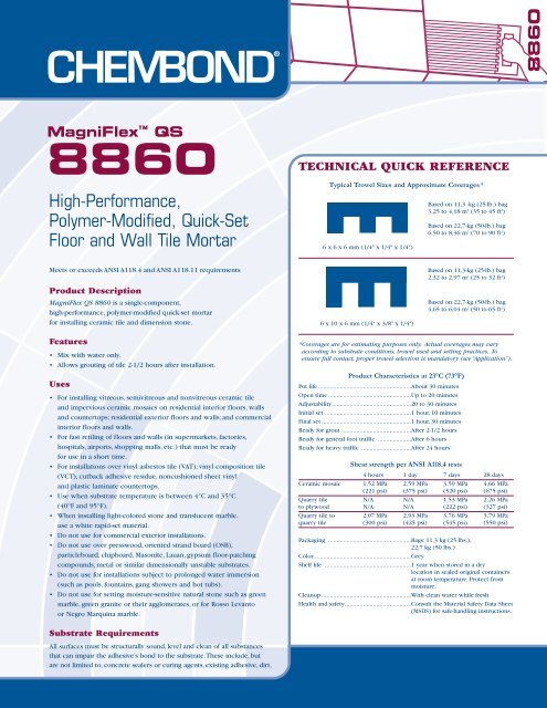 High-Performance, Polymer-Modified, Quick-Set Floor ... - chembond