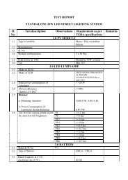 2. Test Report format for LED based SPV Home Lighting Systems