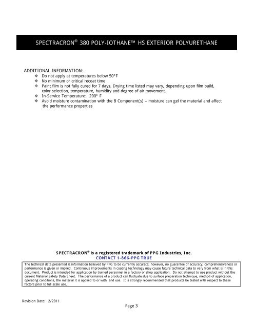 SPECTRACRON ® 380 POLY-I
