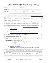 Post Closing Compliance Review Checklist - Washington State ...
