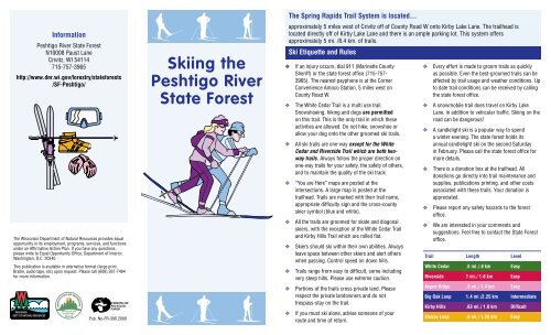 Skiing the Peshtigo River State Forest
