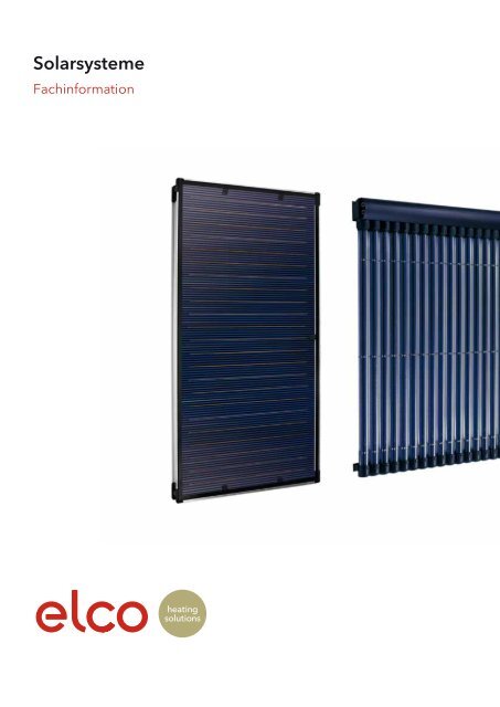 Solarsysteme - ELCO Heating solutions