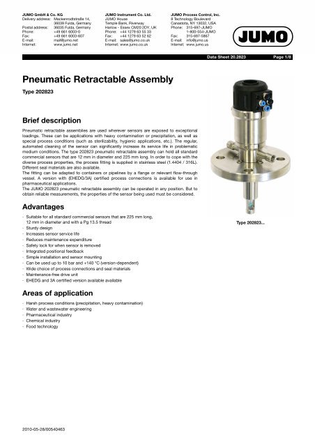 Pneumatic Retractable Assembly