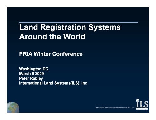 Land Registration Systems Around the World
