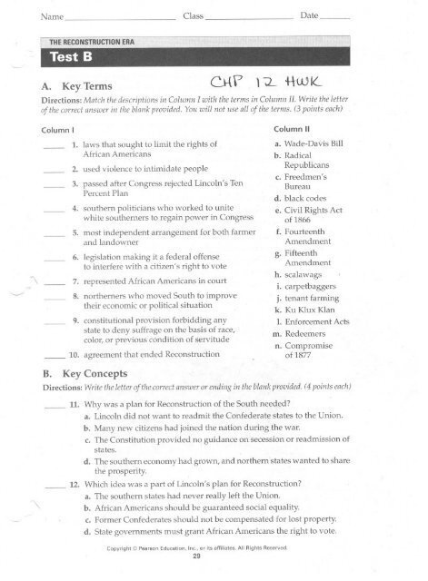 Chapter 12 Homework_Test Form B