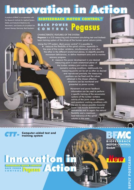 Computer-aided test and training system - BfMC Biofeedback Motor ...