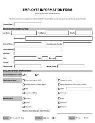 Human Resources Employee Information Form