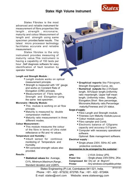 Statex High Volume Instrument