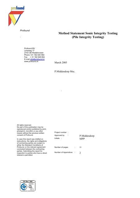 (Pile Integrity Testing)