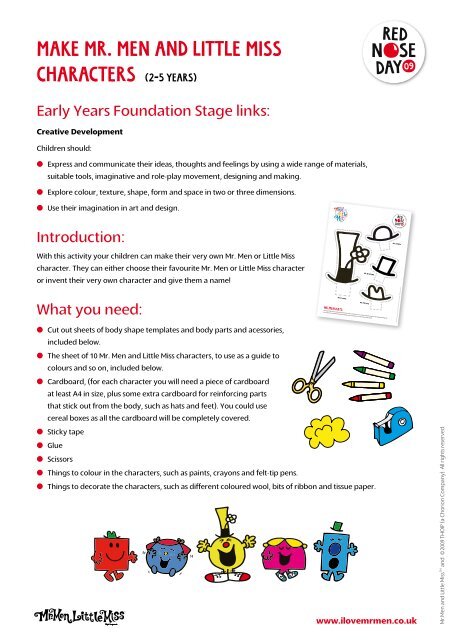 Little Miss And Mr Men Characters