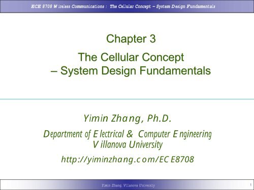 Chapter 3 The Cellular Concept – System Design Fundamentals