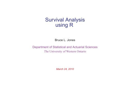 Survival Analysis using R