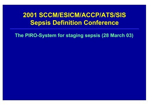 2001 SCCM/ESICM/ACCP/ATS/