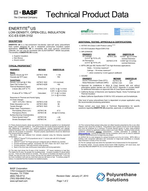 Technical Product Data