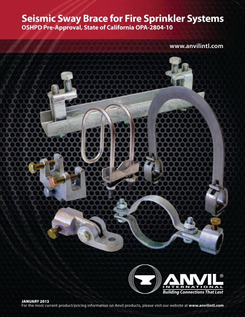 seismic sway Brace for fire sprinkler systems