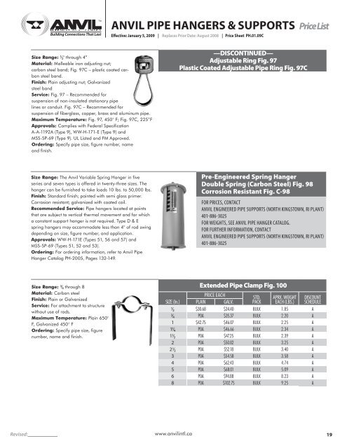 anvil pipe hangers & supp