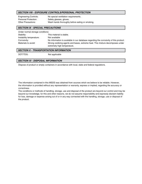 SECTION VIII - EXPOSURE C