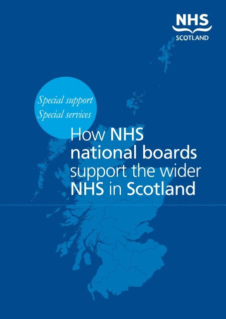 How NHS national boards support the wider NHS in Scotland