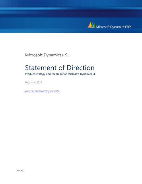 Statement of Direction