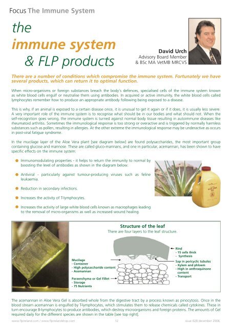 the immune system & FLP products