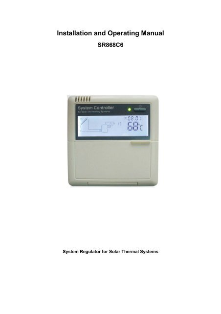 Installation and Operating Manual