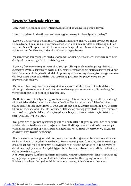 Lysets helbredende virkning