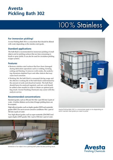 Avesta Pickling Bath 302