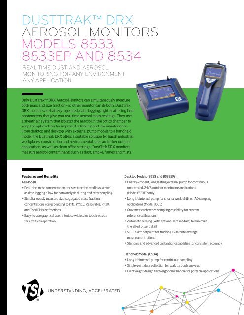 DUSTTRAK DRX AEROSOL MONITORS MODELS 8533 8533EP AND 8534